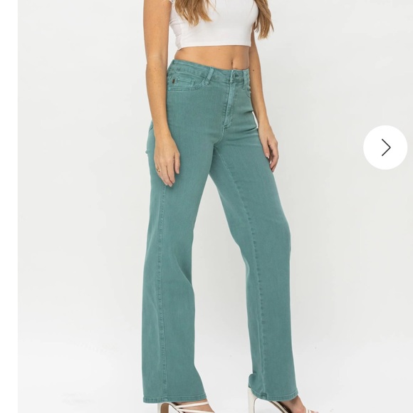 Judy Blue | Jeans | Judy Blue Sea Foam Green Wide Leg Jeans | Poshmark